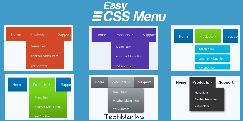 CSS選單產生器Easy CSS Menu Maker，快速製作網頁下拉按鈕