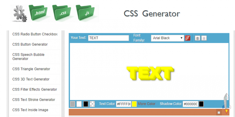 CSS Code Generator程式碼產生器，製作文字,TextBox,圖片等CSS特效&動畫。