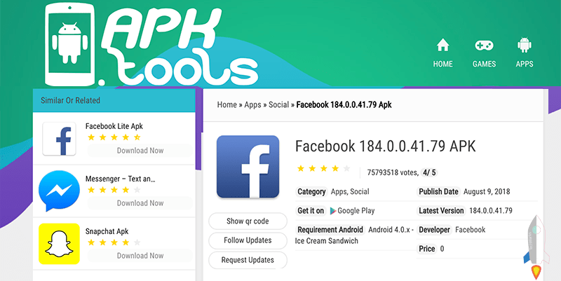 APK Tools線上應用程式APK抽取器、搜尋App所有歷史APK安裝檔下載。