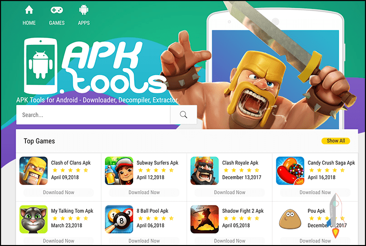 APK Tools線上應用程式APK抽取器、搜尋App所有歷史APK安裝檔下載。