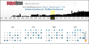 Wayback Machine 網站時光機，回溯到網頁的歷史舊畫面
