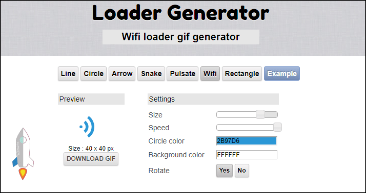 Loader Generator 線上 Loading 載入動畫產生器，頁面讀取特效