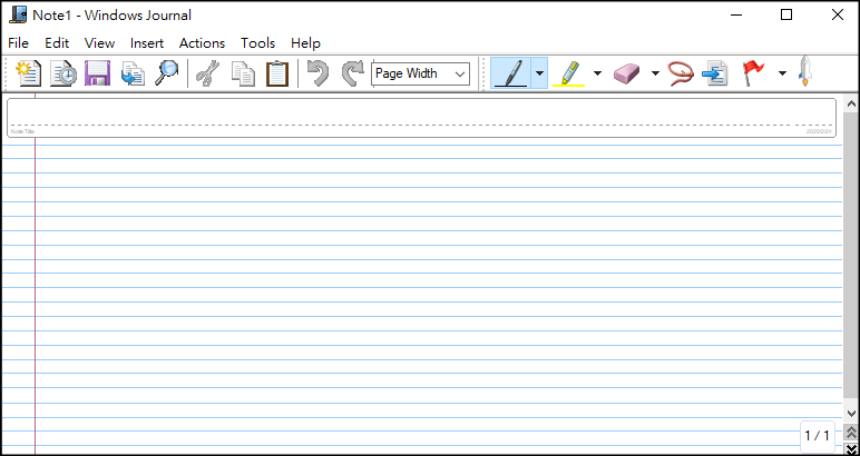 Windows記事本軟體下載－Windows Journal支援手繪、加入圖片和文字。
