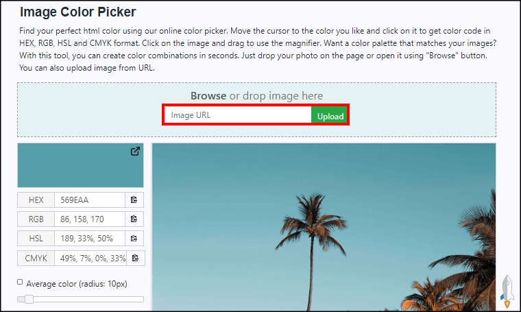 Image Color Picker線上抓取圖片色碼，查詢照片的HEX/RGB/HSL/CMYK顏色代碼。