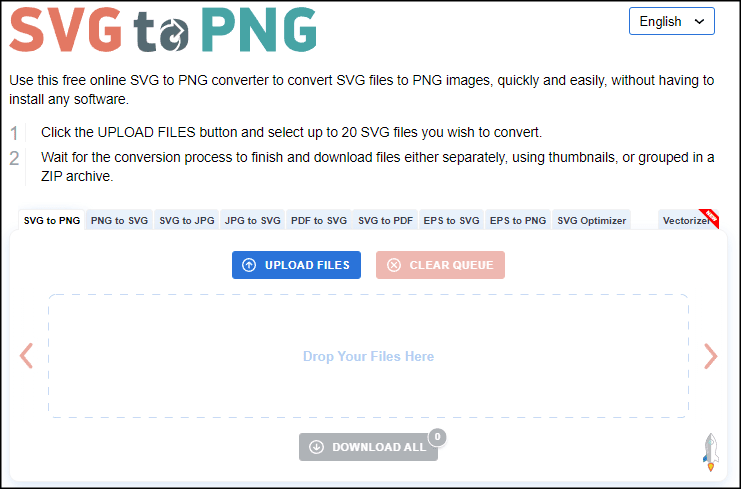 SVG to PNG免費線上SVG轉PNG工具，轉檔後為透明的背景，方便修圖。