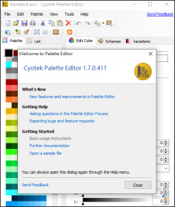 Color Palette Editor調色盤編輯器，擷取相片顏色製作調色板、RGB,HSL代碼產生器。（Windows）