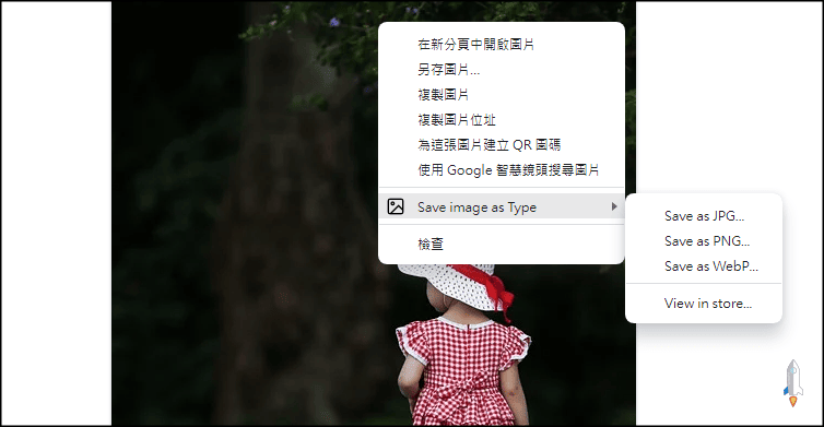 Save image as Type 按右鍵就能快速下載網路圖片！可自訂格式