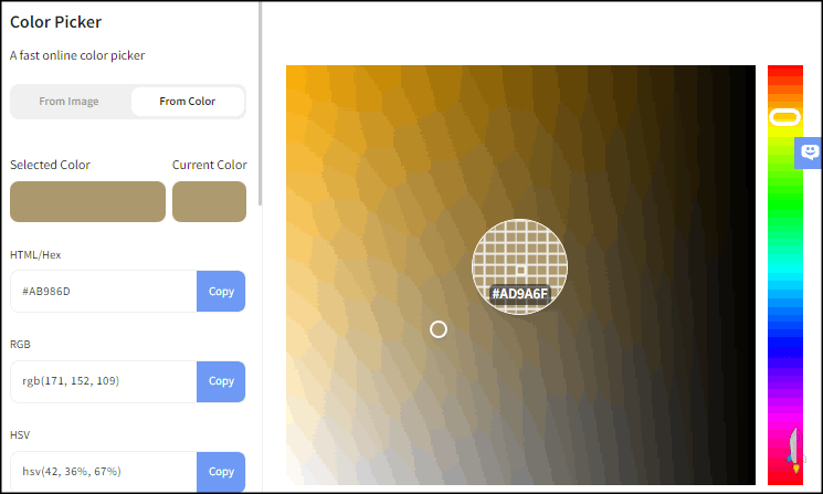 Color Picker 線上顏色偵測器＆顏色選擇器，獲得完整色碼資訊