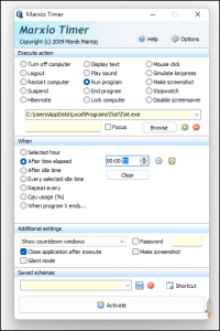 Marxio Timer 自動執行程式的軟體－開軟體、點擊滑鼠、截圖