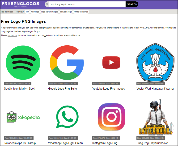 FreePNGLogos 免費下載高清PNG透明圖片和Logo！可商用