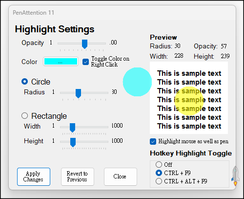 Penattention 滑鼠虛擬雷射筆，把游標變光圈/箭頭/鉛筆的樣子