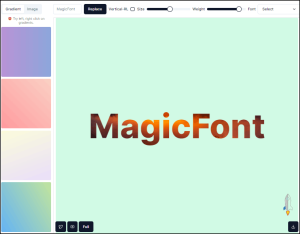 Magicfont 線上漸層文字產生器，讓字有漸層色，或用圖片填滿
